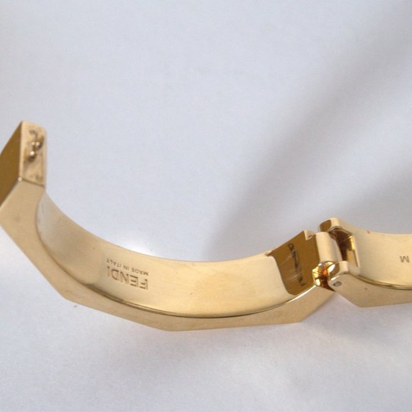 Fendi | Jewelry | Fendi Bracelet Baguette Ff Cuff Mafe In Italy In ...